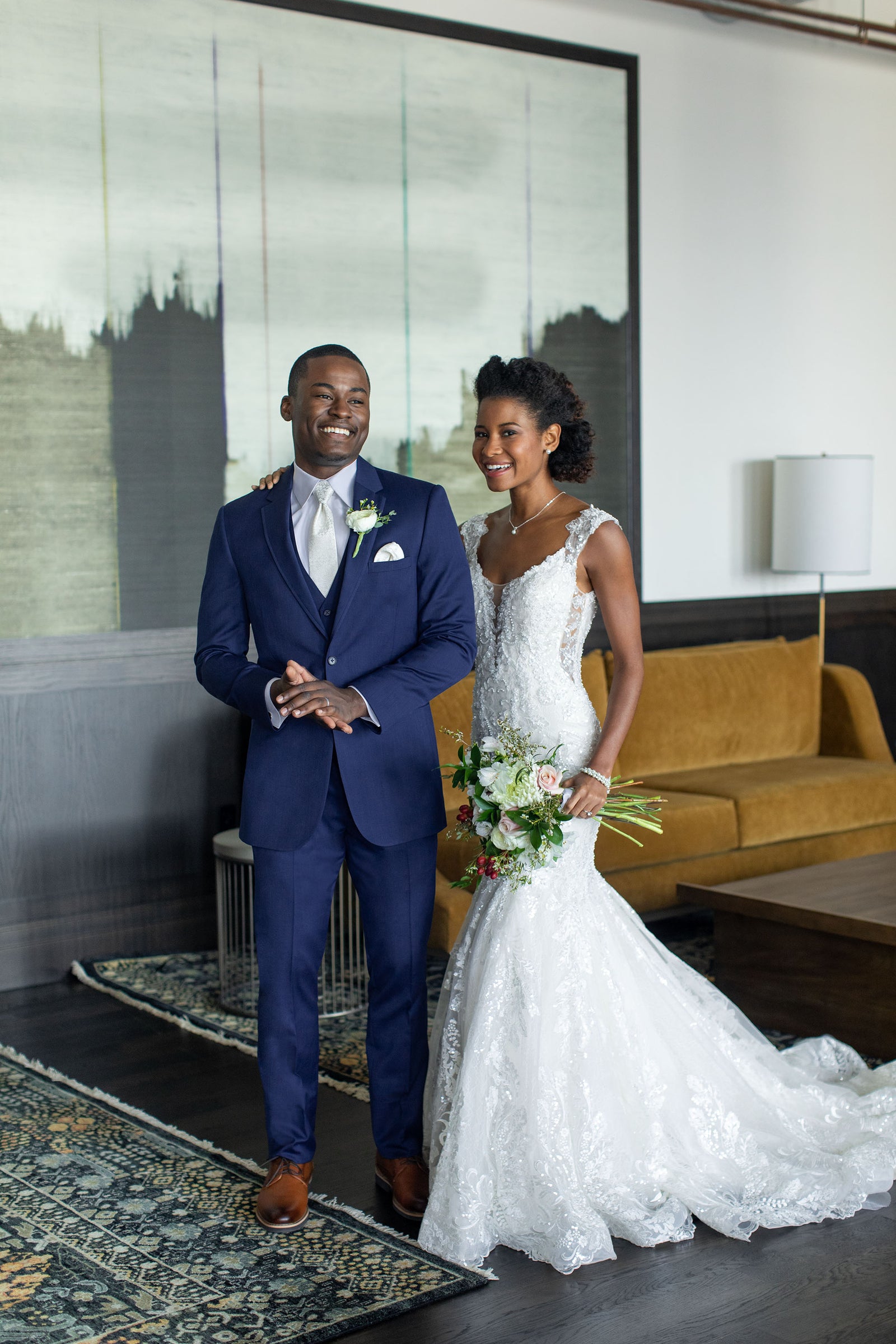 ULTRA SLIM BLUE PERFORMANCE WEDDING SUIT - Top Tier Tux